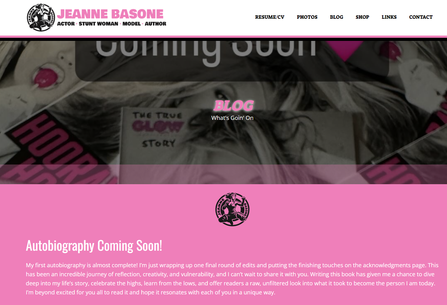 BLOG | Jeanne Basone | Stunt Woman, Actress, Author, Model